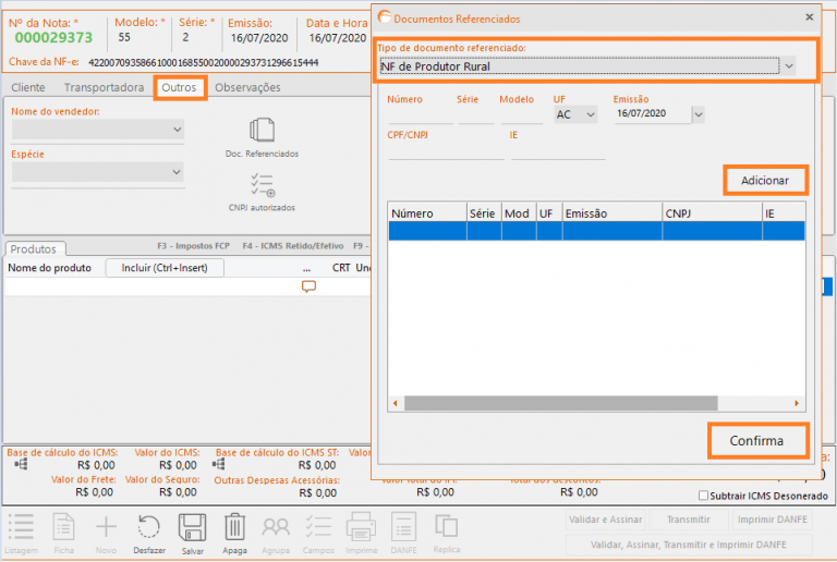 Contra nota de Produtor Rural – Base de Conhecimento Gdoor