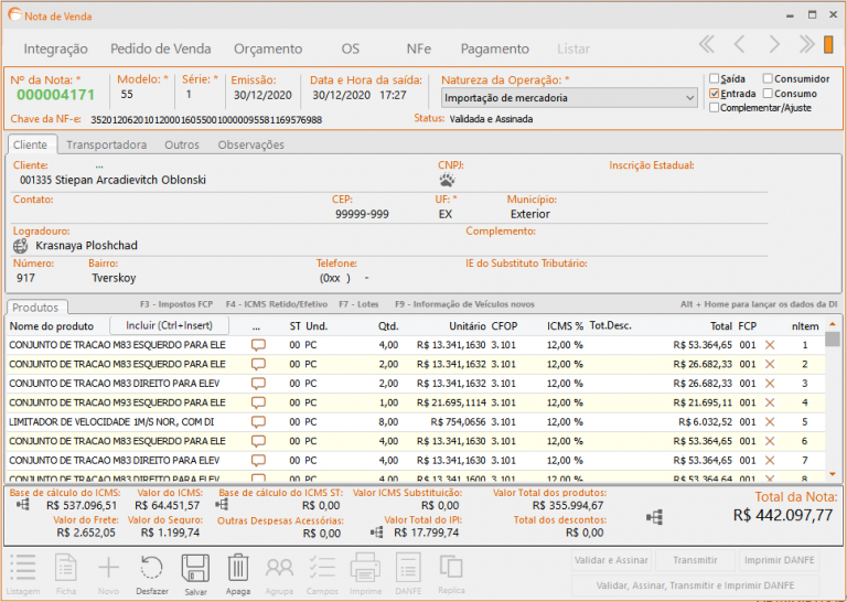 Nota Fiscal eletrônica de Importação – Base de Conhecimento Gdoor